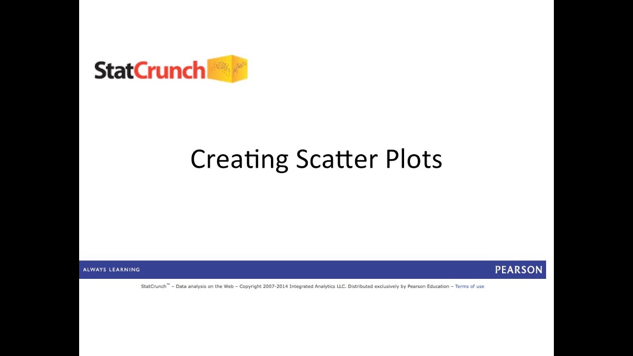 StatCrunch: Creating Scatter Plots