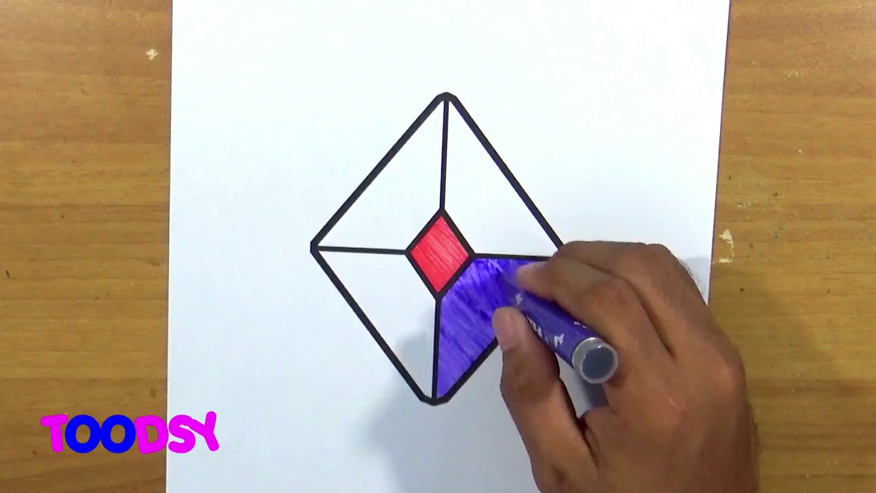 How to Color Jewel Diamond Shape Coloring Pages