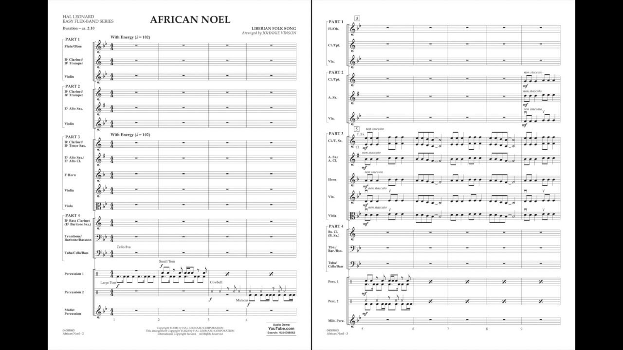 African Noel arranged by Johnnie Vinson