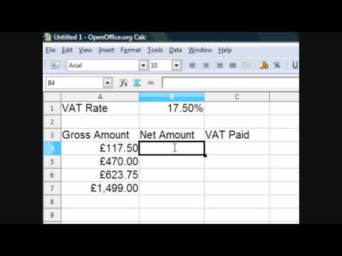 Percentages : Calculating Net from Gross