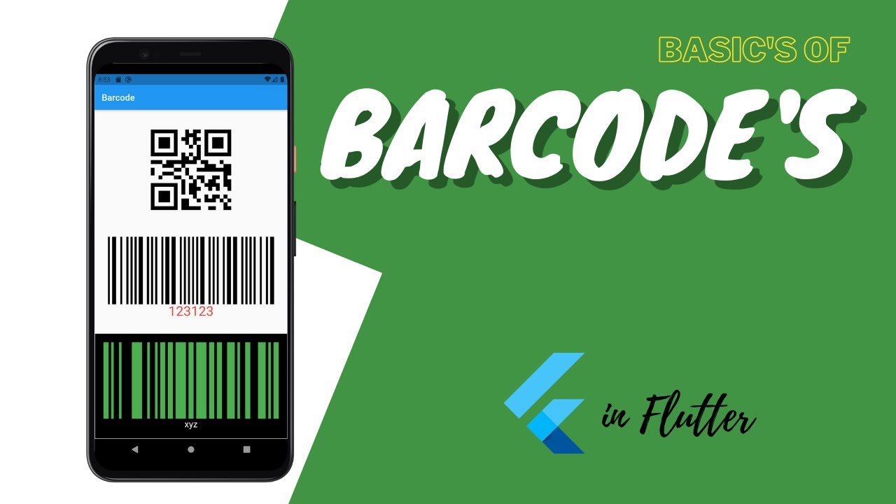 Basics of Barcode's in Flutter | Exploring Packages | Flutter Tutorials