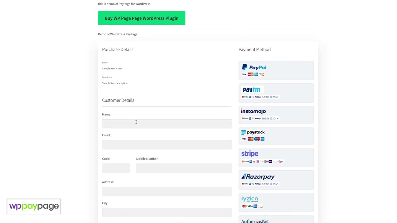 How to Use WP-PayPage WordPress Plugin for Payment Pages using Popular Payment Gateways