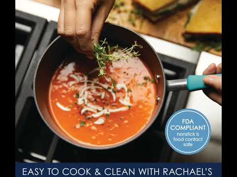 Hard Anodized Nonstick Sauce Pan/Saucepan with Lid, 3 Quart, Blue