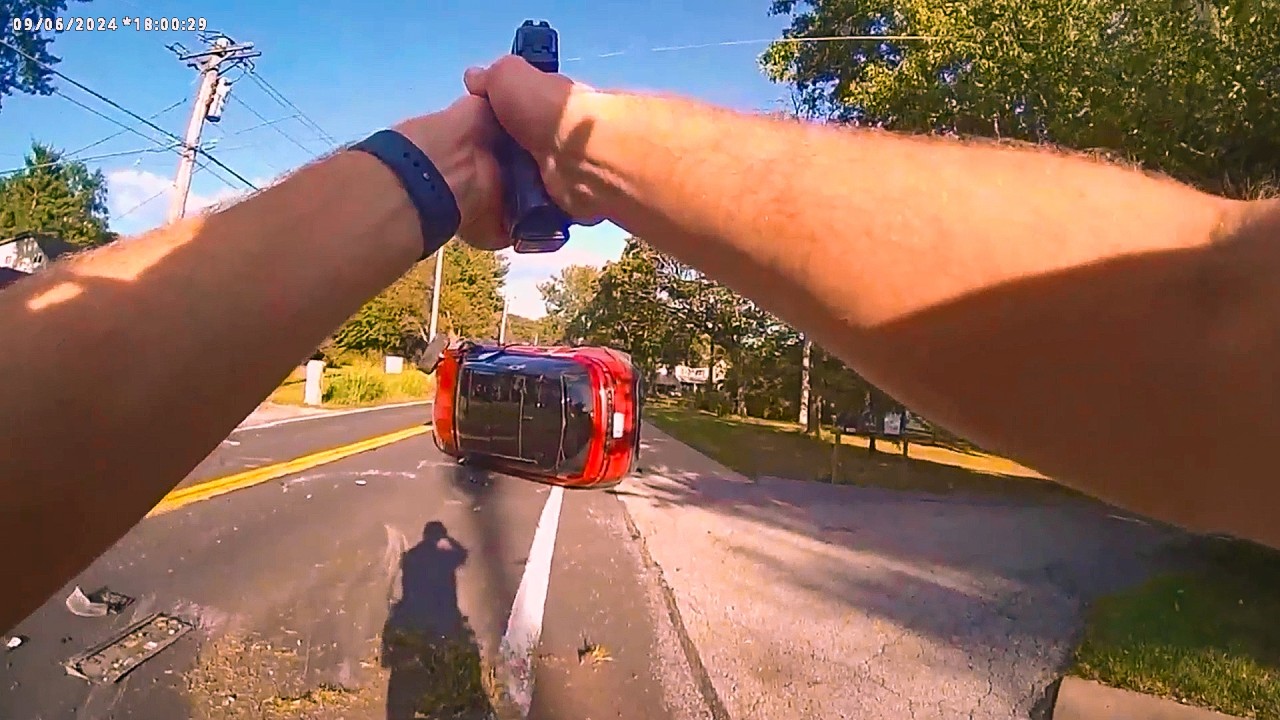 Evil Man Takes Woman Hostage on Police Chase