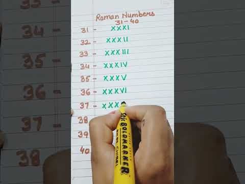 Roman number 31-40 #youtubeshorts#roman#counting