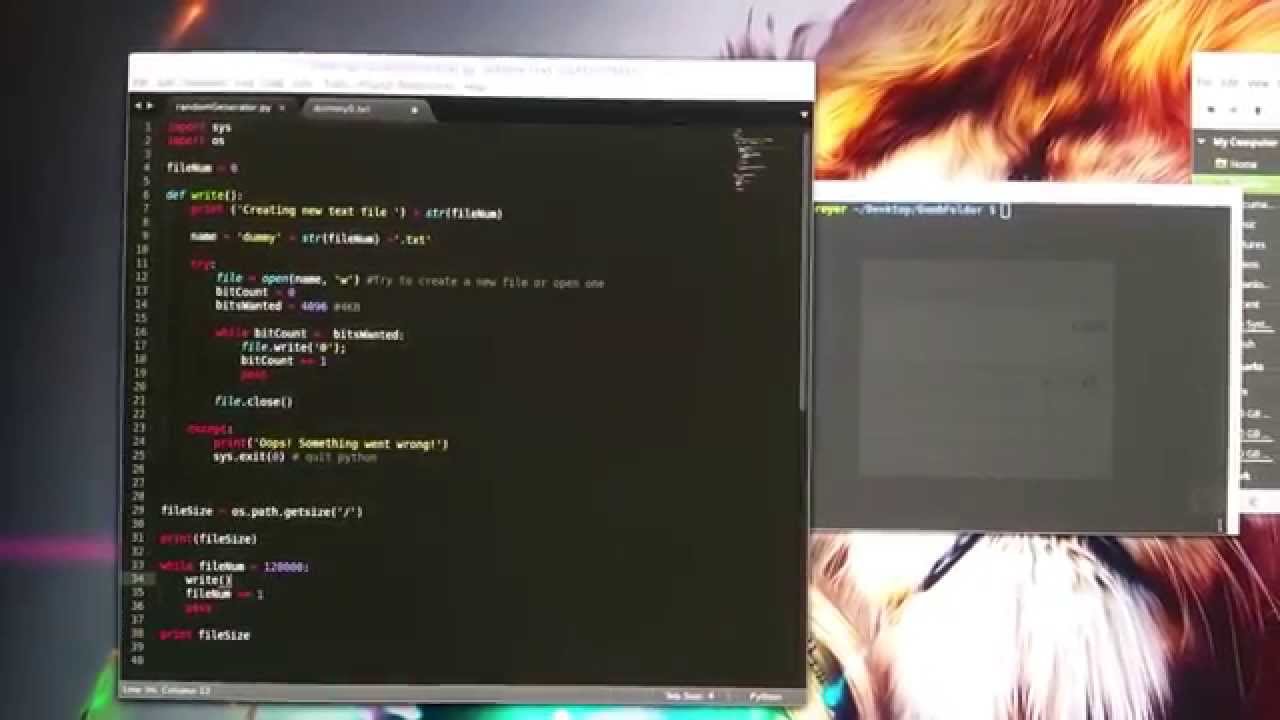 Demo: Random File Generation using Python