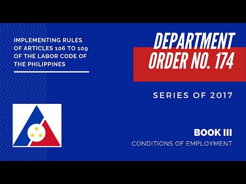 DEPARTMENT ORDER NO. 174 Series of 2017 – Myline Cordial