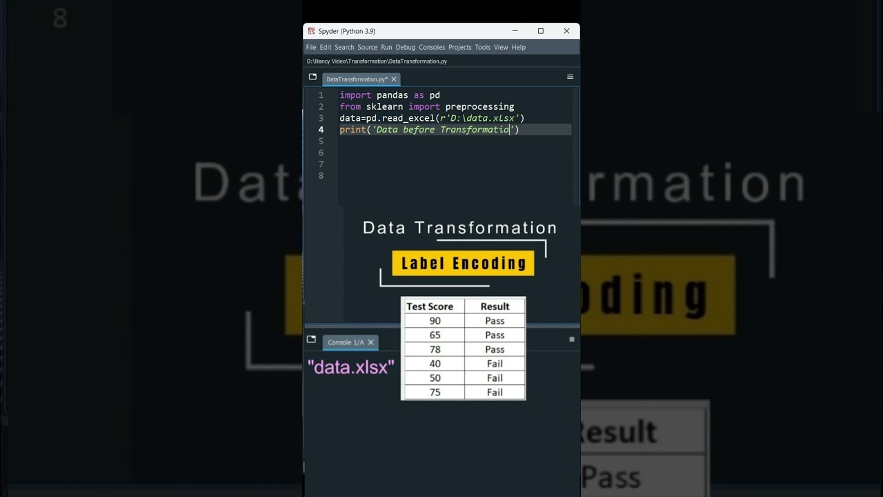 Data Transformation | LABEL ENCODING in Python| Nancy Jane