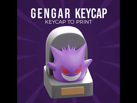 🐉 Gengar - keycap to print・ STL File for 3D printing・Cults