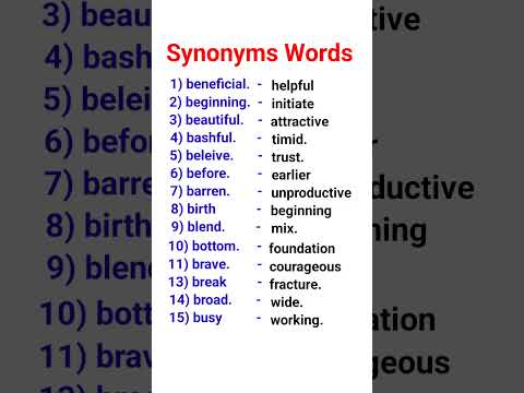 synonyms words in english | similar words in english | english ke samanarthi shabd | #synonyms #gk