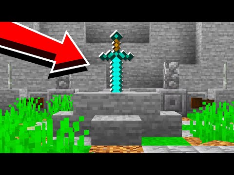 How to Build a SWORD STUCK IN STONE in Minecraft! #Shorts