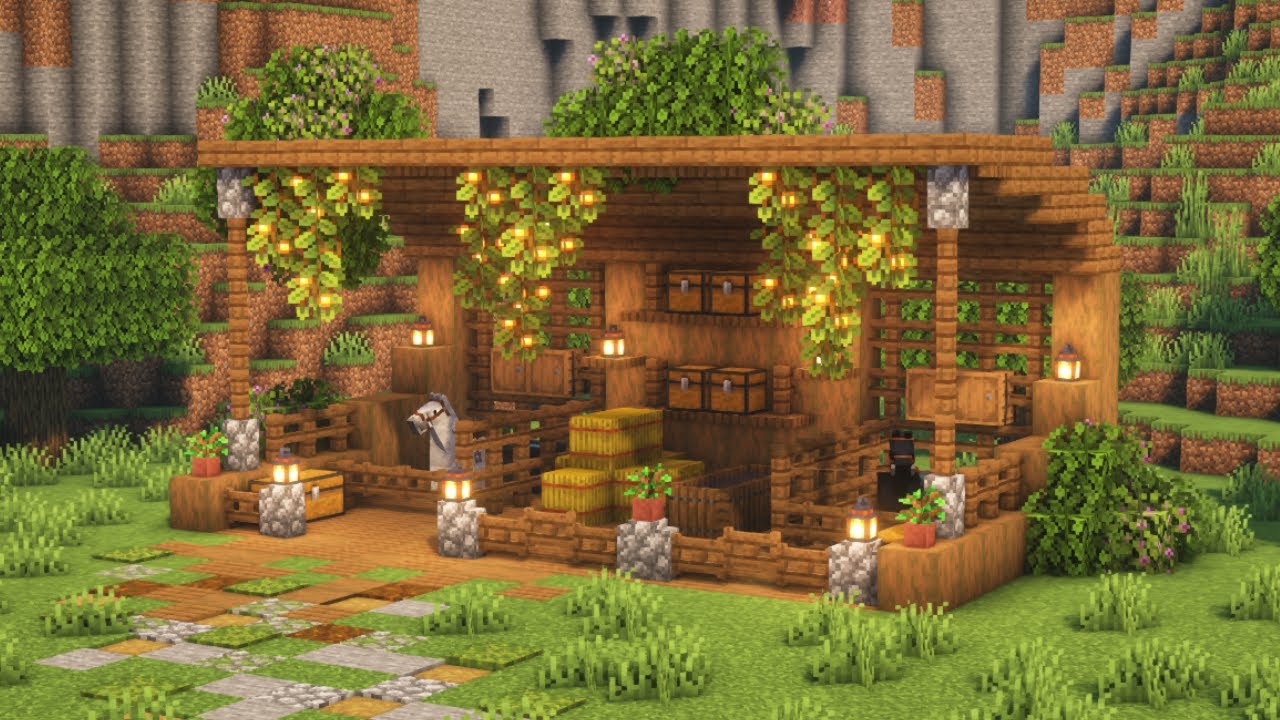 [Minecraft] How to Build an Aesthetic Stable / Tutorial