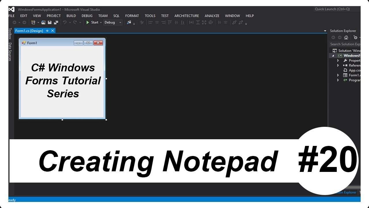 C# Windows Forms Tutorial #20 - Creating a Notepad App