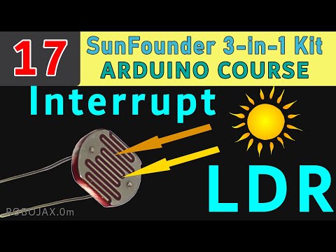 Lesson 17: How to interrupt a delay in Arduino and Light Dependant Resistor LDR | Robojax
