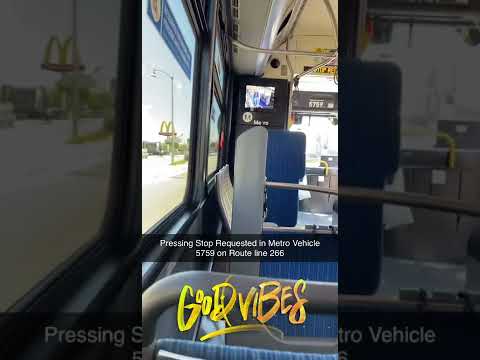Pressing Stop Requested in Metro Vehicle 5759 on Route line 266