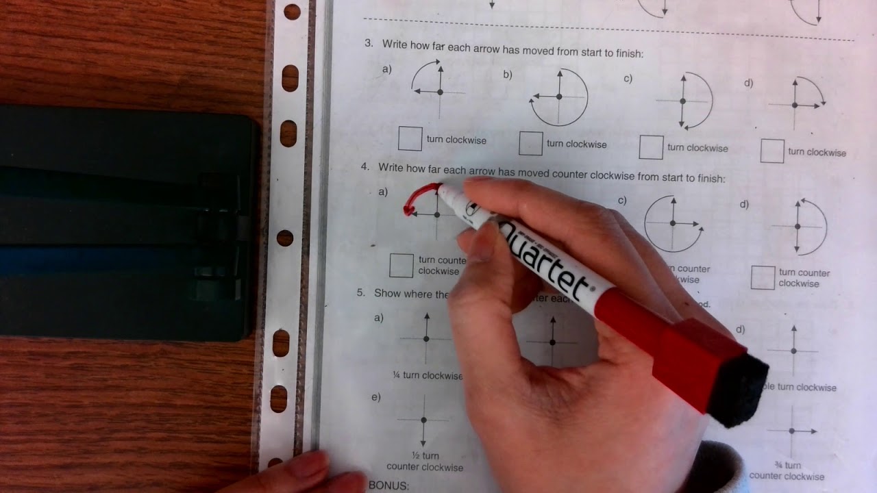 Rotations Worksheet Examples