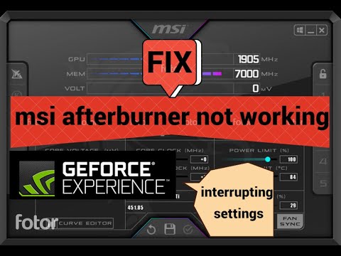 msi afterburner not working / msi afterburner settings not being applied [fix]