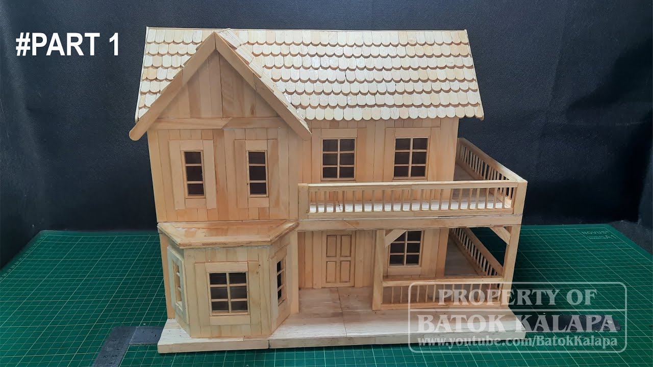 How to Make Popsicle Stick House easy step by step #PART 1