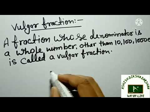 Vulgar fraction