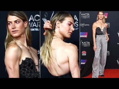 Watch Christian Wilkins wearing crystal corset at 2022 AACTA Awards