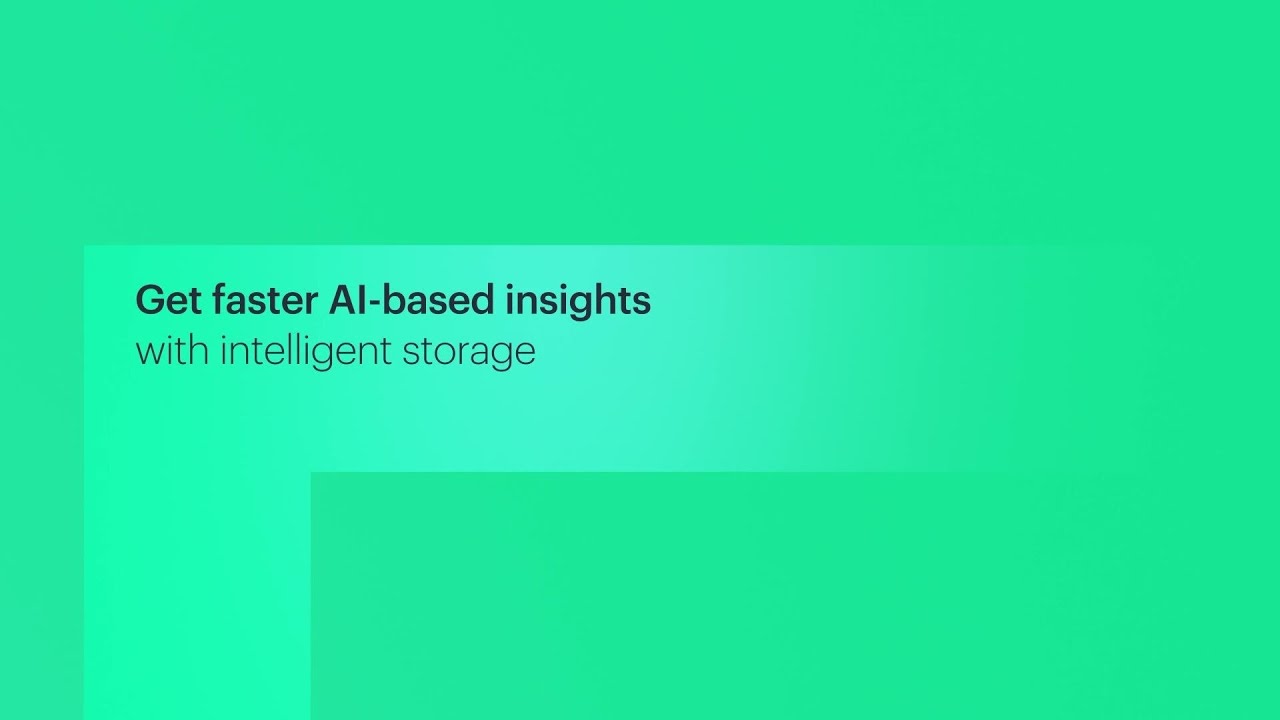 Get faster AI-Based insights with intelligent storage
