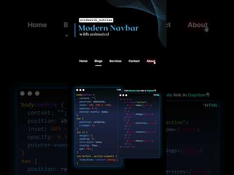 Modern Navbar SVG #codewith_muhilan #css #coding27
