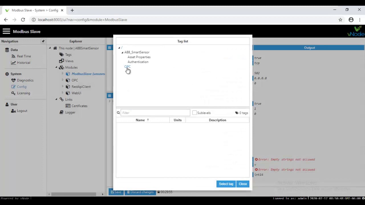 vNode Modbus Slave Module