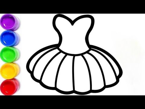 How to Draw a Beautiful Frock β Easy and Stylish Drawing for Kids