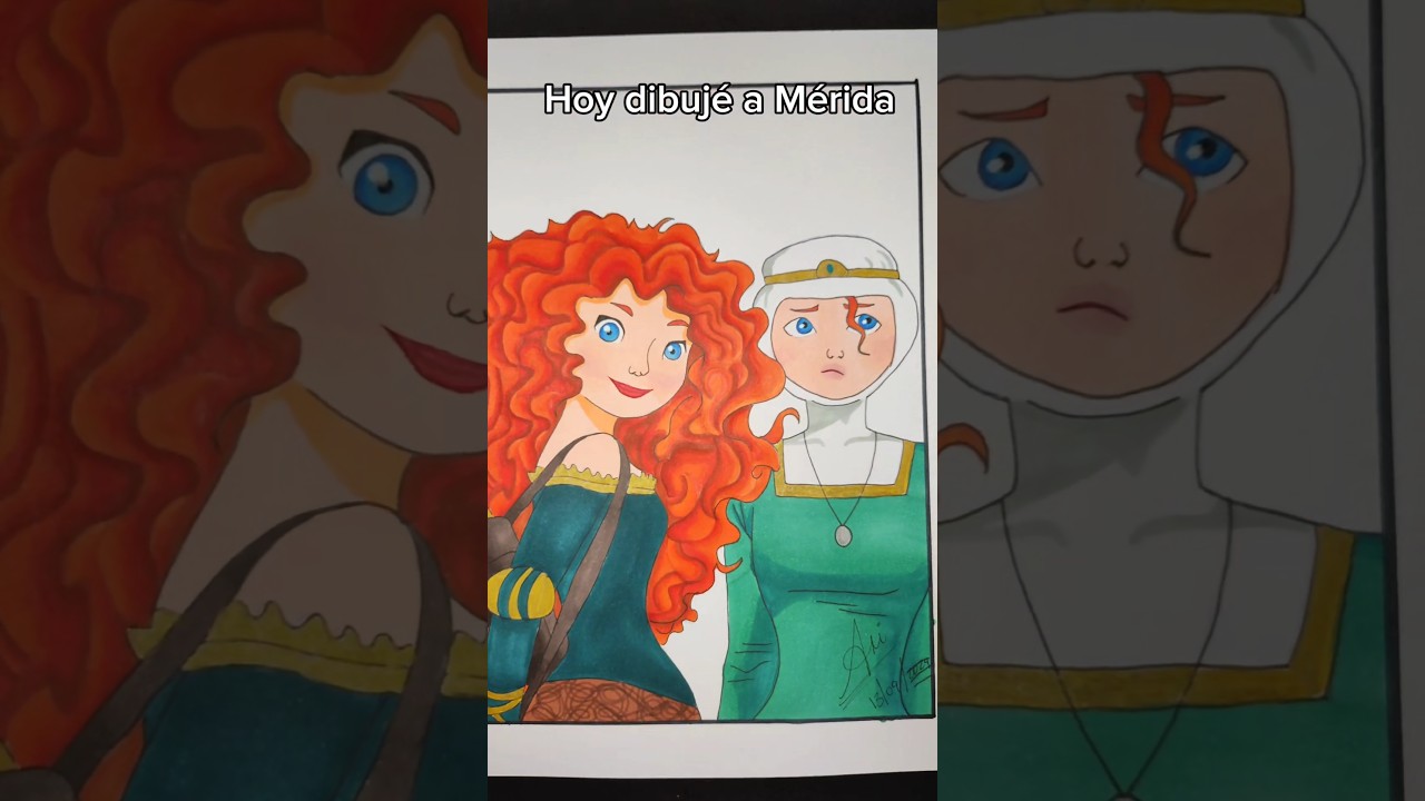 Dibujando a Mérida de #valiente #merida #draw #pintar #arte #art #dibujo #disney #princesasdisney