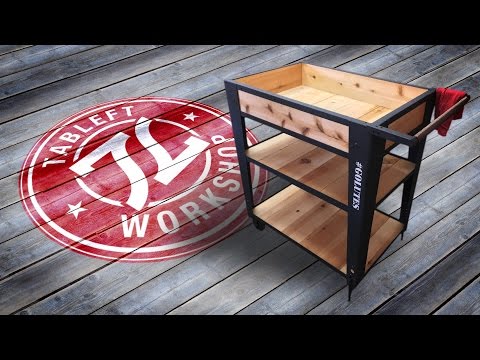 This Beautiful Rolling Workshop Cart Was Made From Scrap Materials