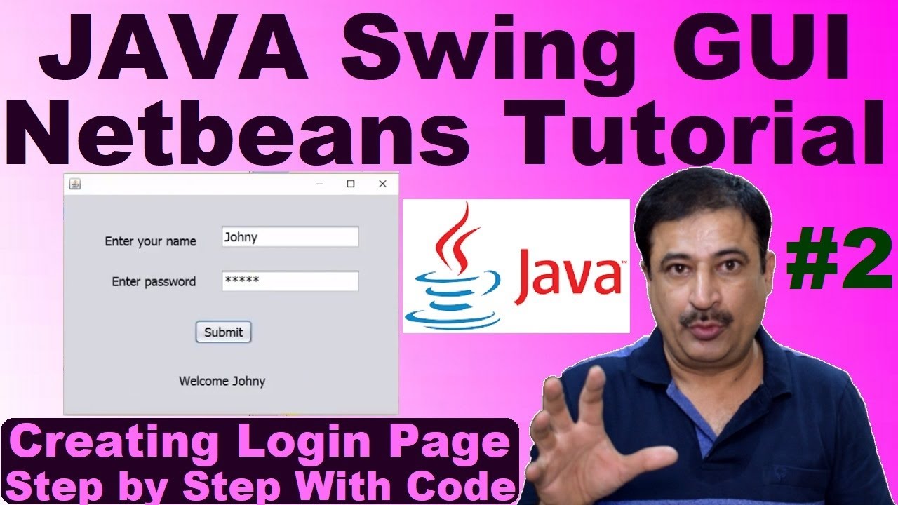 Java Swing GUI Netbeans | Simple Java Code For Login Page | How To Copy Password From Password Field