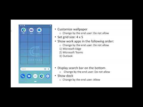 Intune fully managed enrollment with Microsoft Launcher - JSON Configuration Example