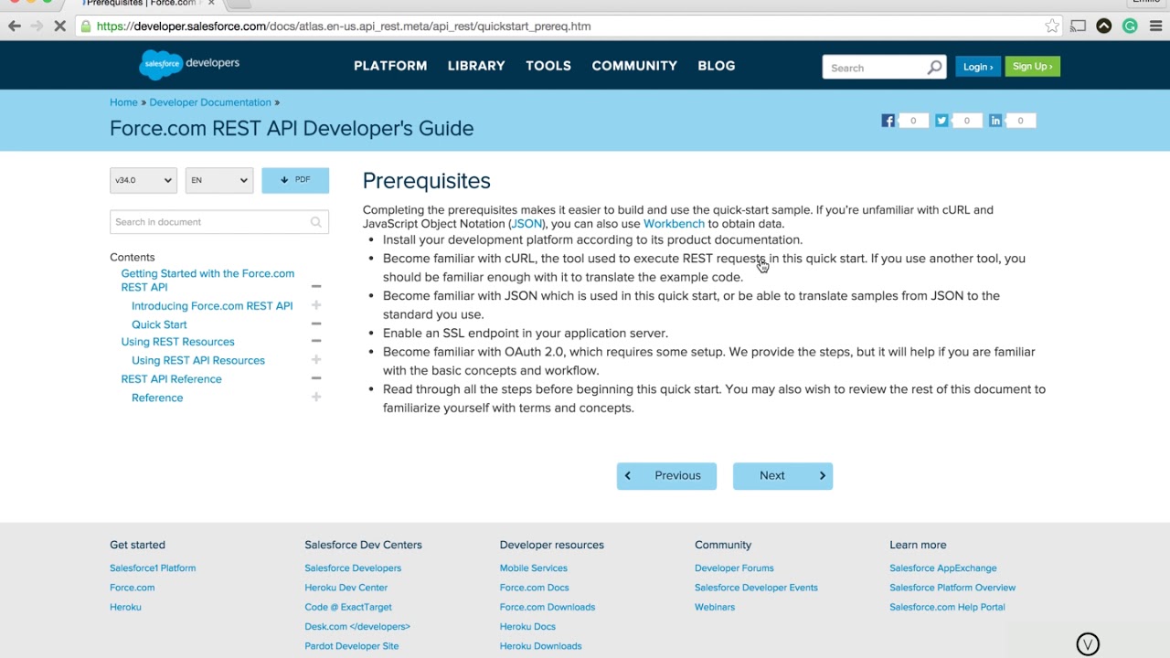 Salesforce - Accessing the REST API Documentation