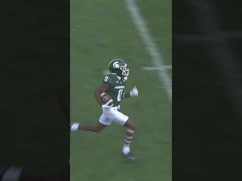 Michigan State's ENDZONE to ENDZONE pick 6 😤 #cfb #Michiganstate