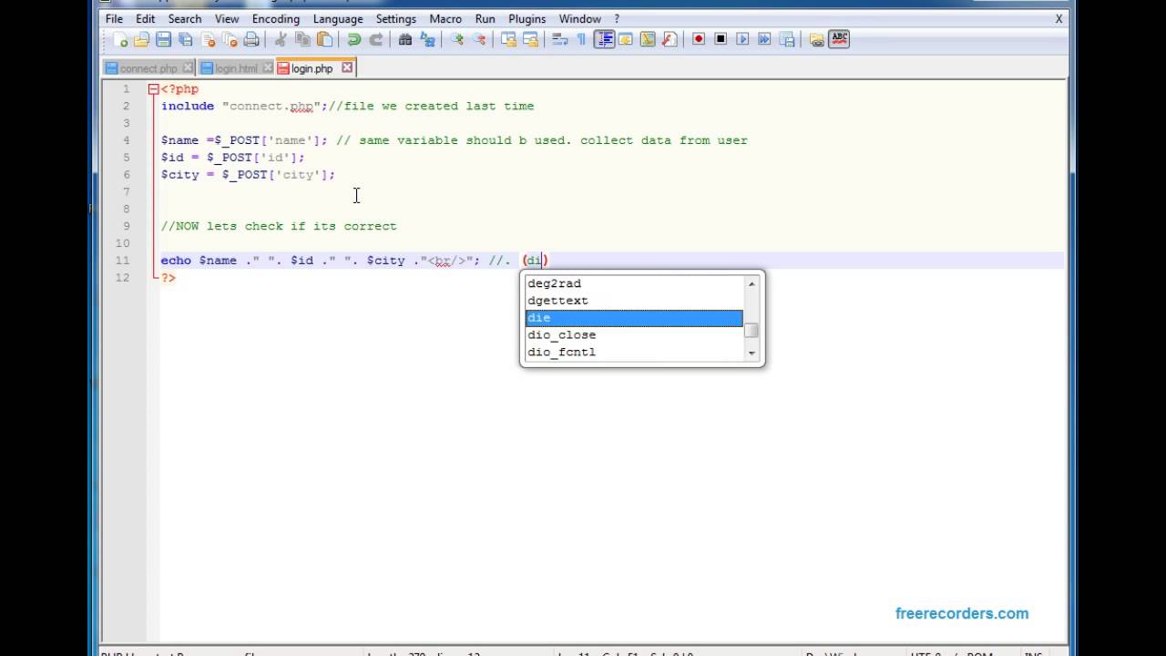 Tutorial 3: Inserting data into MySQL database using PHP