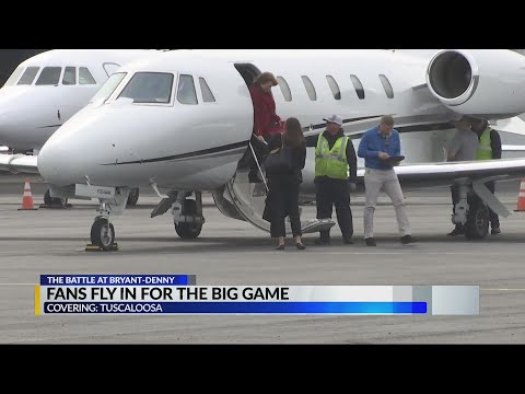 Fans fly into Tuscaloosa Regional Airport to avoid traffic ahead of Alabama-LSU