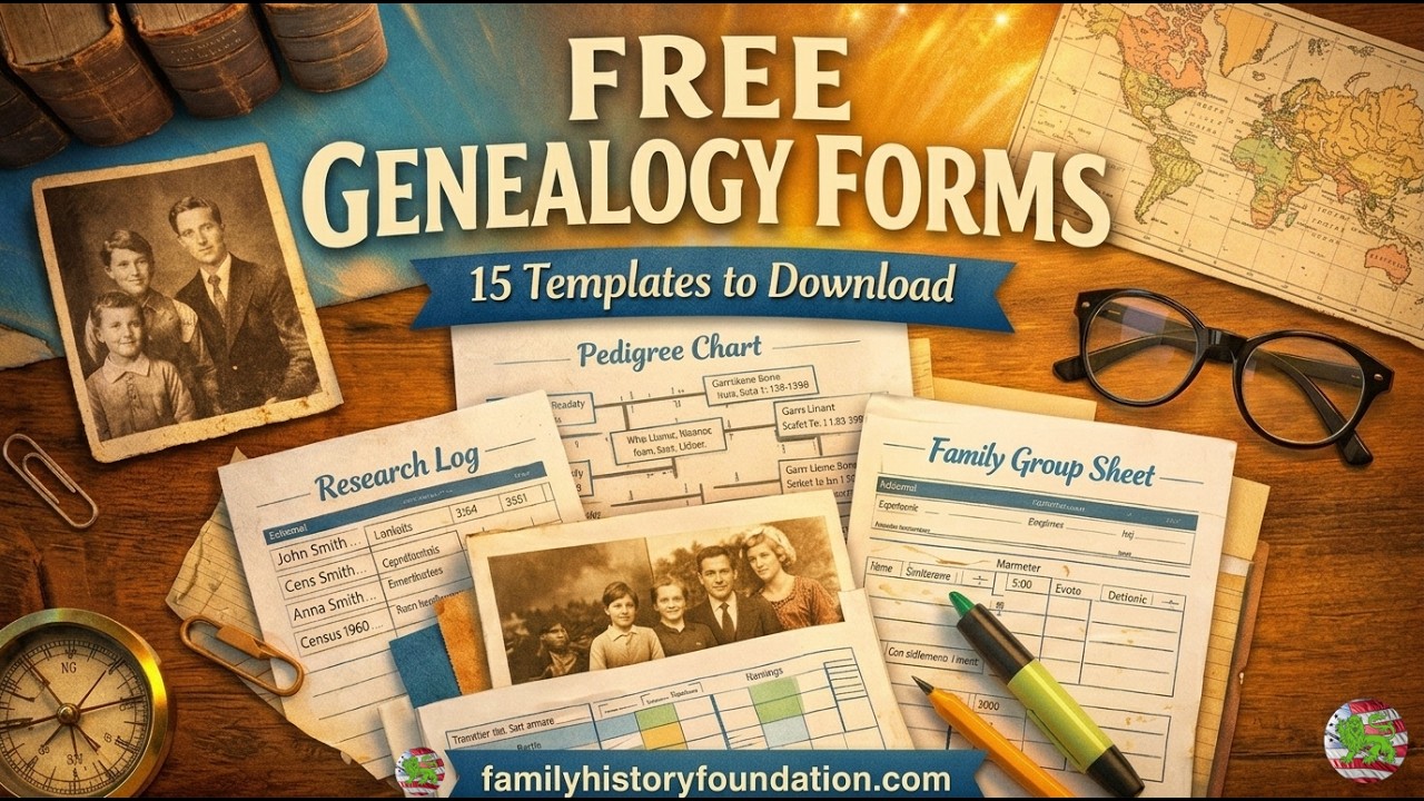 Free Genealogy Forms Bundle - 15 Templates To Download