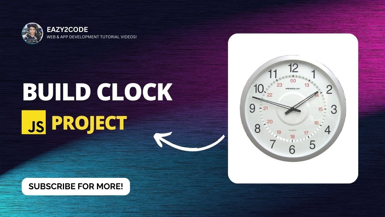 ASMR Programming - Clock App With JavaScript - No Talking
