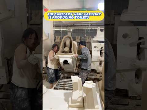The sanitary ware factory is producing toilets! #toilet #sanitaryware #factory #toiletbowl