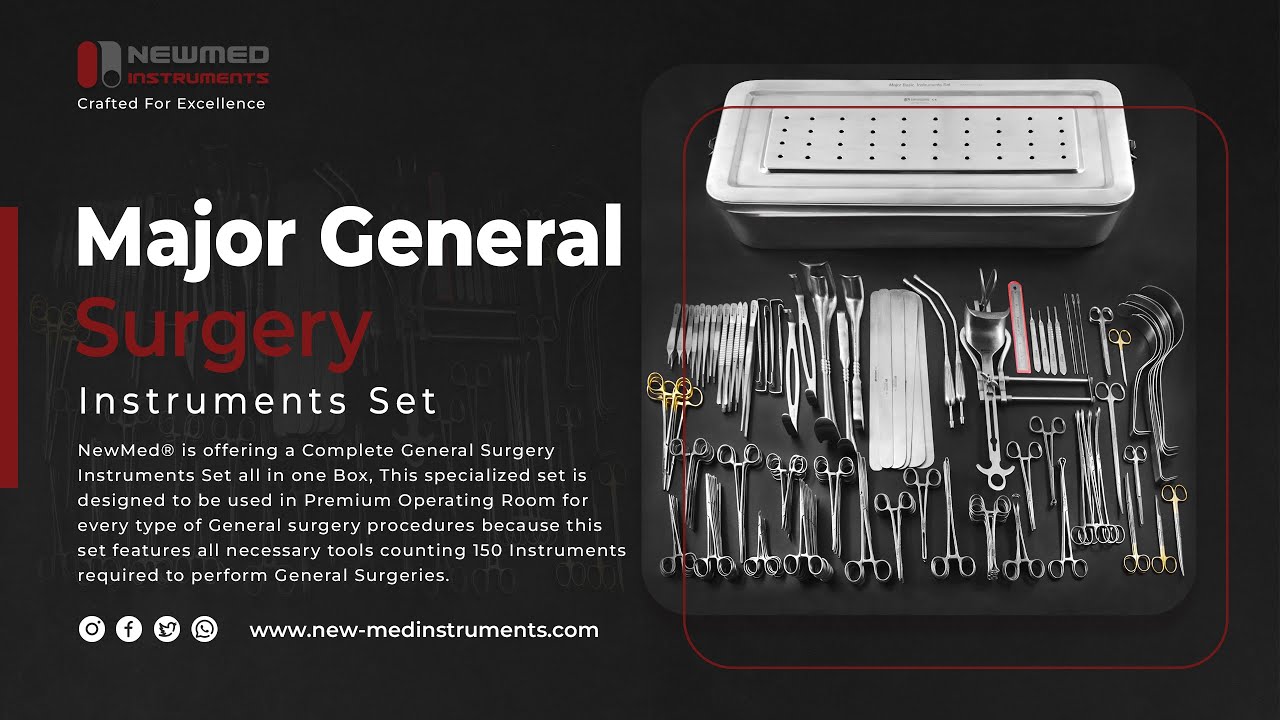Complete Major General Surgery Instruments Set | 150 Pcs by New Med Instruments®