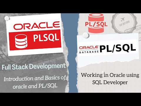Introduction and basics of Oracle PL/SQL | Database | MVC | Dot Net | Full Stack Development |WebApp