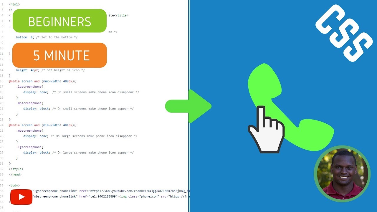 How to a Create a Click to Call Button for Your Website - CSS/HTML Tutorial