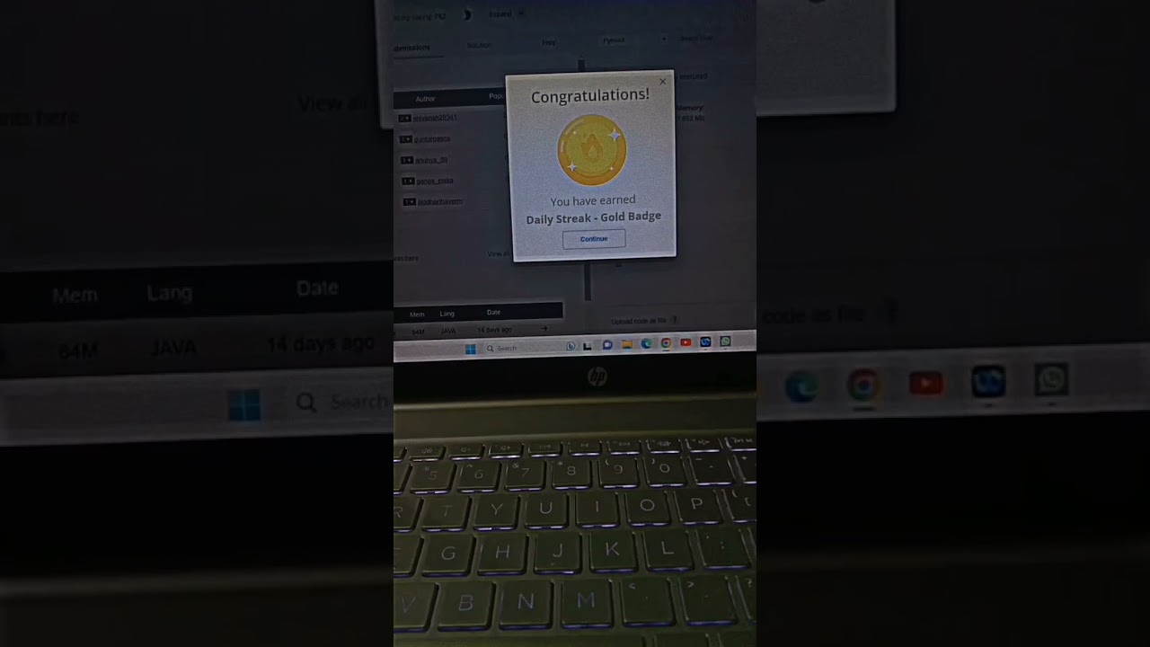 codechef daily coding challenge 🔥 consistency is a key of success 💯