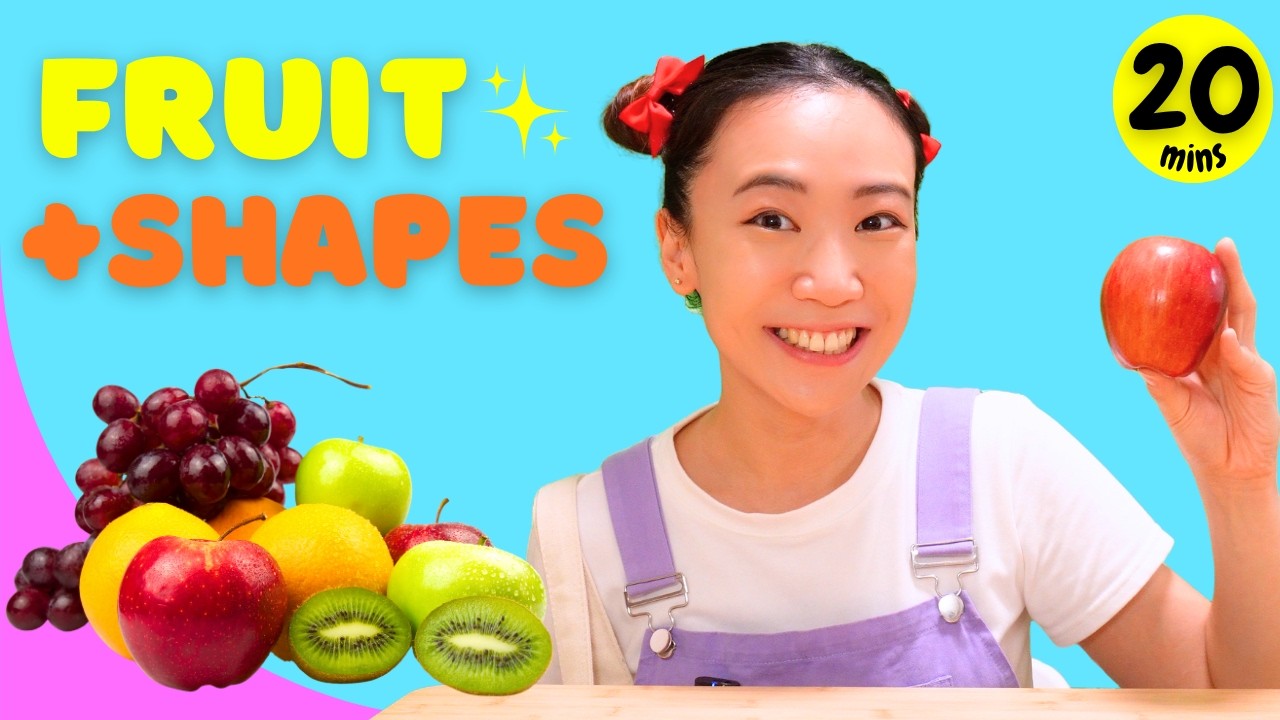 Learn Fruits and Shapes for Toddlers | Five Little Ducks & Nursery Rhymes