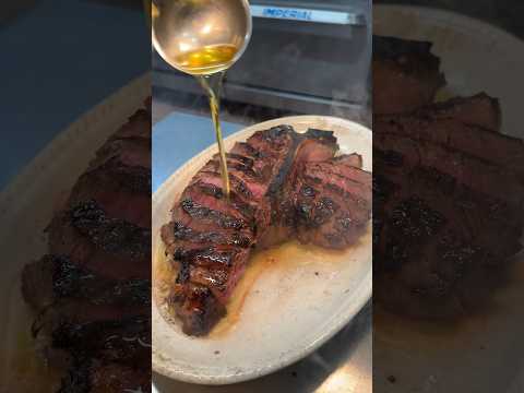 The PORTERHOUSE FOR TWO in the making from Amber Steakhouse in Greenpoint Brooklyn NYC! #DEVOURPOWER