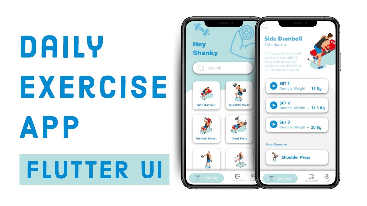 Daily Exercise App | FLUTTER UI DESIGN | Speed Code