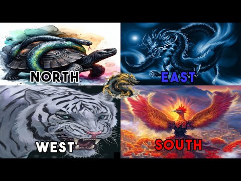 The Four Beasts and the Central Dragon of Chinese Mythology