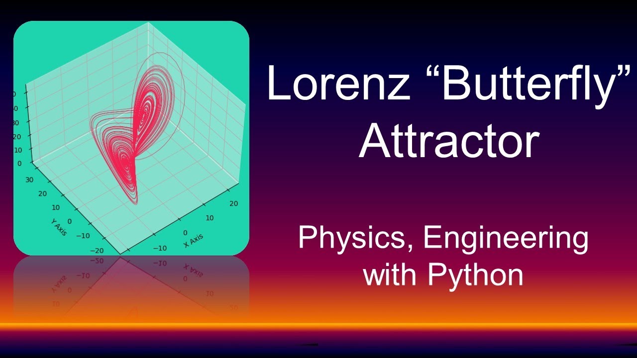 Draw butterfly wings in Python| Lorenz Attractor - chaos theory