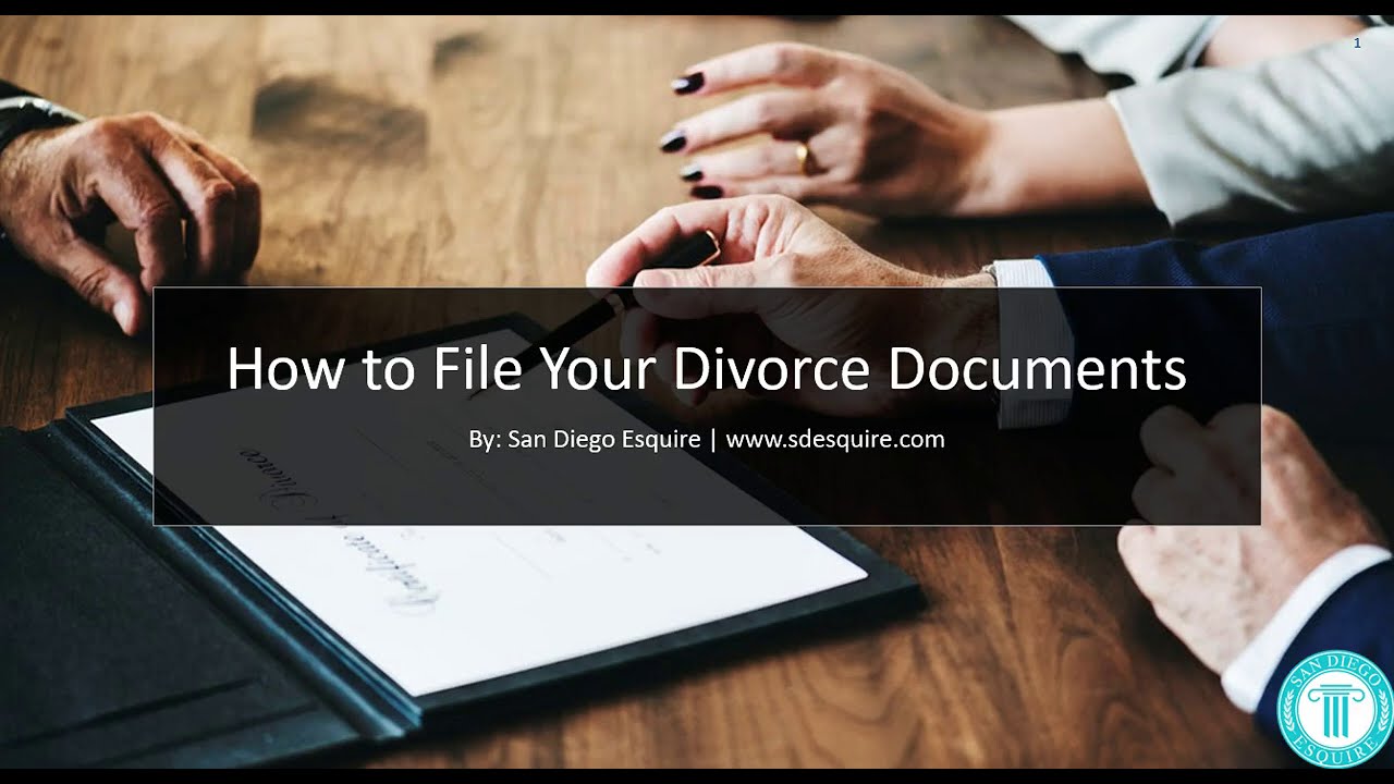 How to File Your Divorce Documents in California