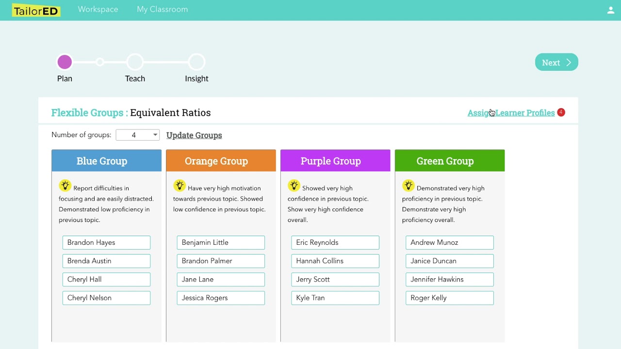 Defining a Learner Profile
